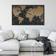 "Mappemonde Borderless Black Gold" Print on Floating Canvas - Bed Bath & Beyond - 36403748